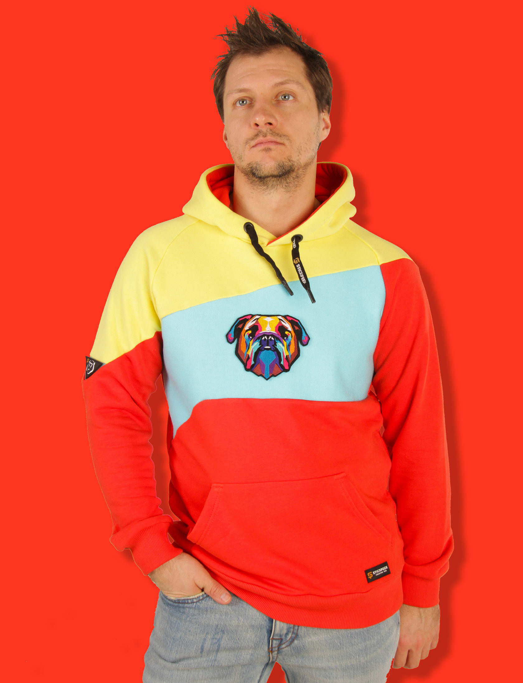 Яркие худи STICKPEEK. Солнечные модели в желто-красных цветах со ...