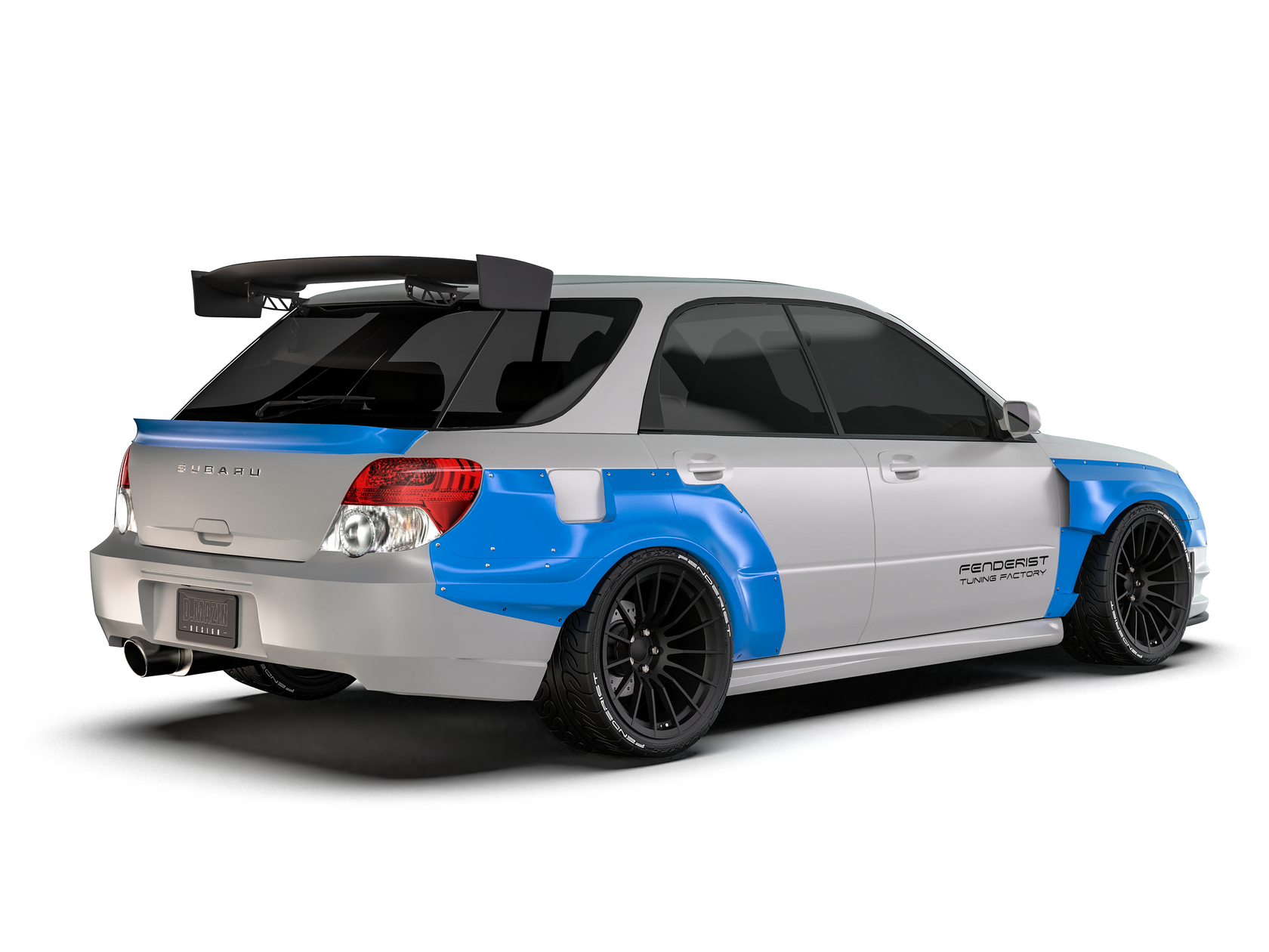 FENDERIST SPEC S Fender Flares Set / WIDE BODY KIT SUBARU IMPREZA WAGON ...