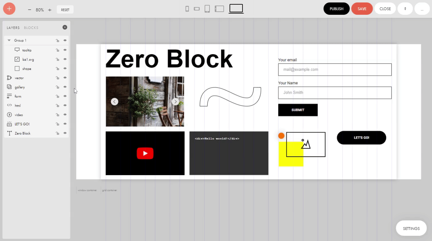 Zero Block: создание собственных блоков