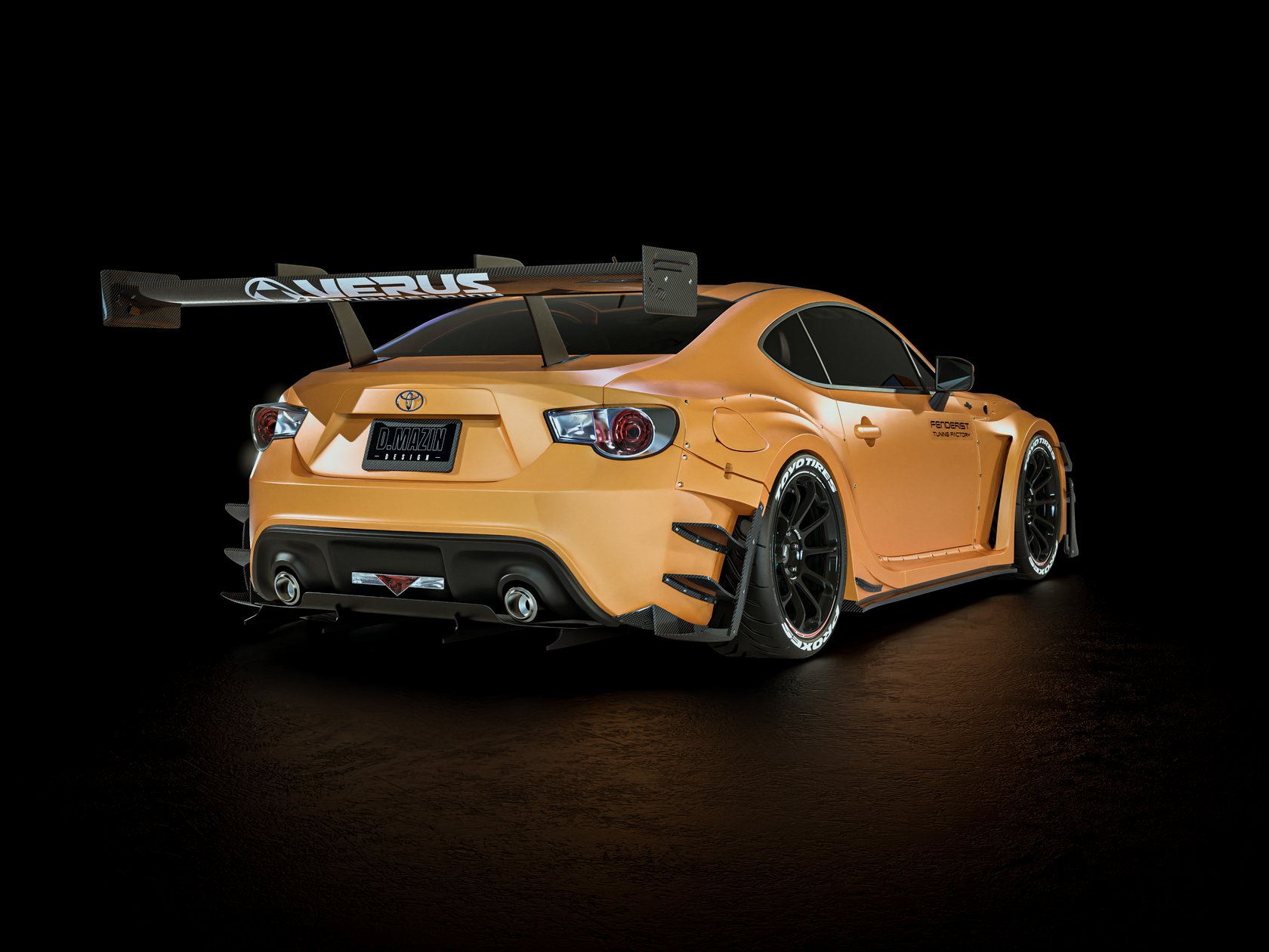Full FENDERIST SPEC R kit / WIDE BODY KIT TOYOTA GT86 / SCION FRS 2017-2020