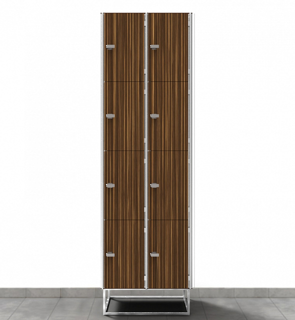 Four-section HPL locker