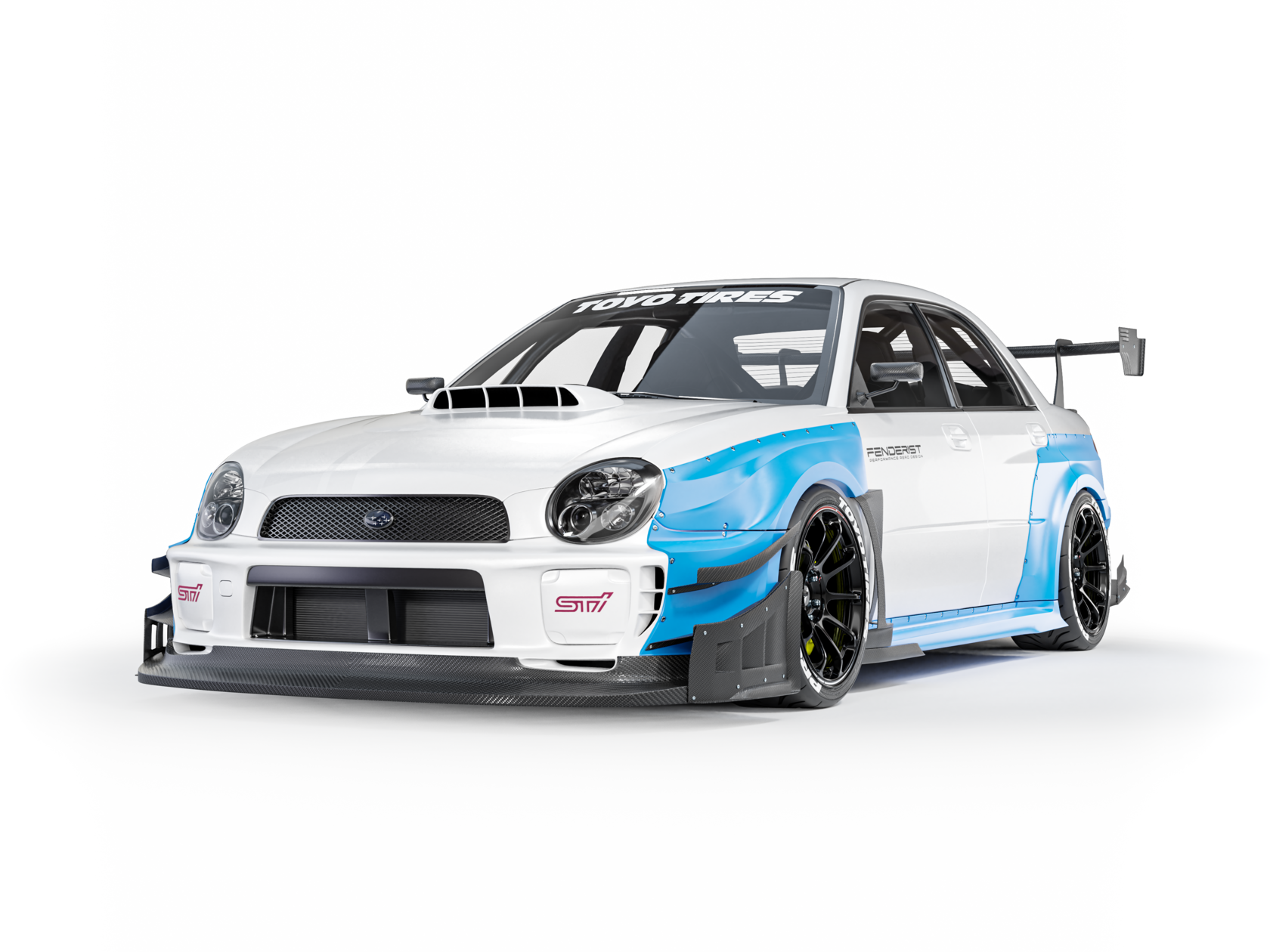FENDERIST SPEC R Full Set ver 2.0 / WIDE BODY KIT SUBARU IMPREZA WRX (GDA) / WRX STI (GDB) 00-03