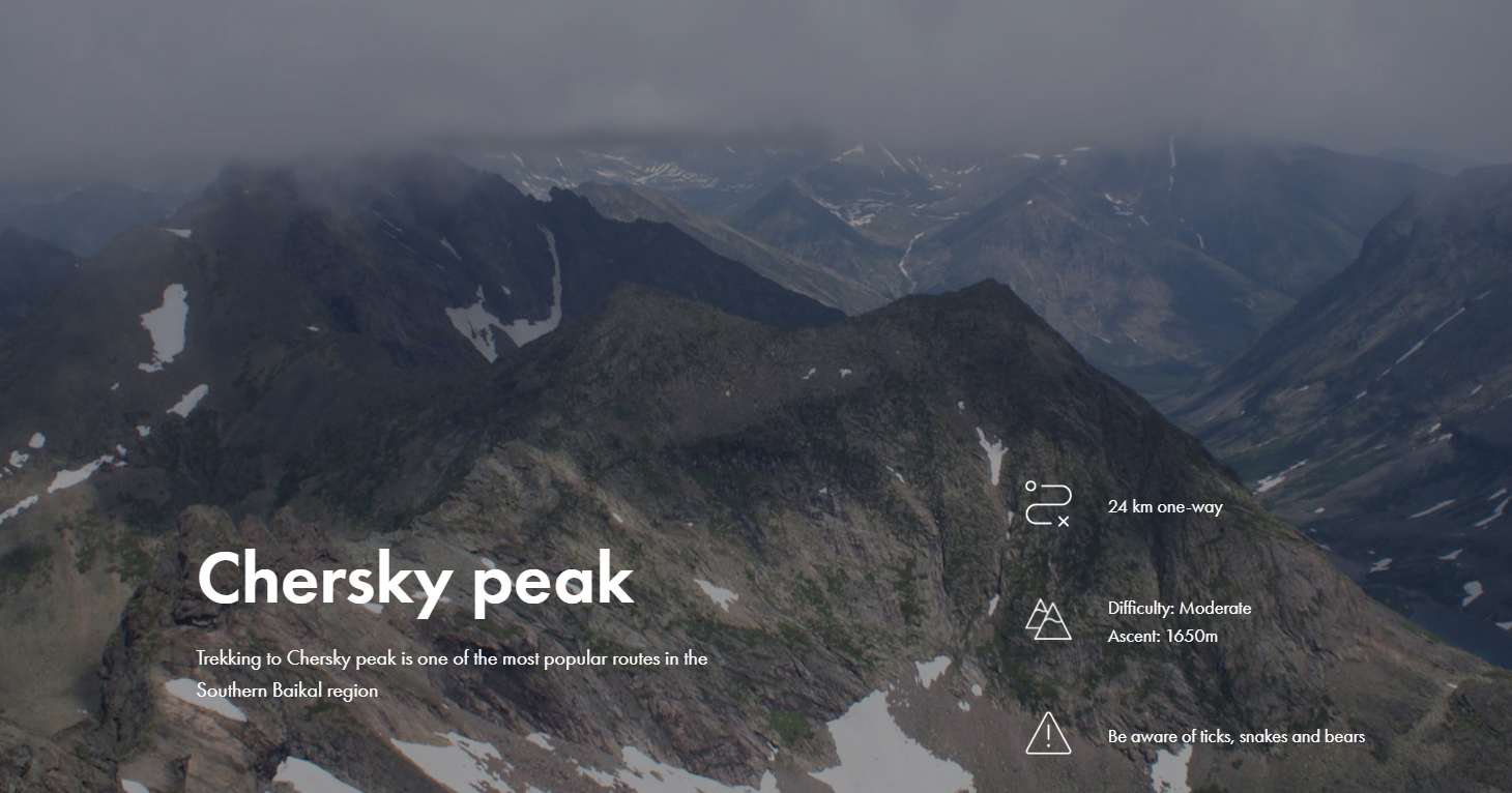 Cherky Peak / Hiking trails on Lake Baikal