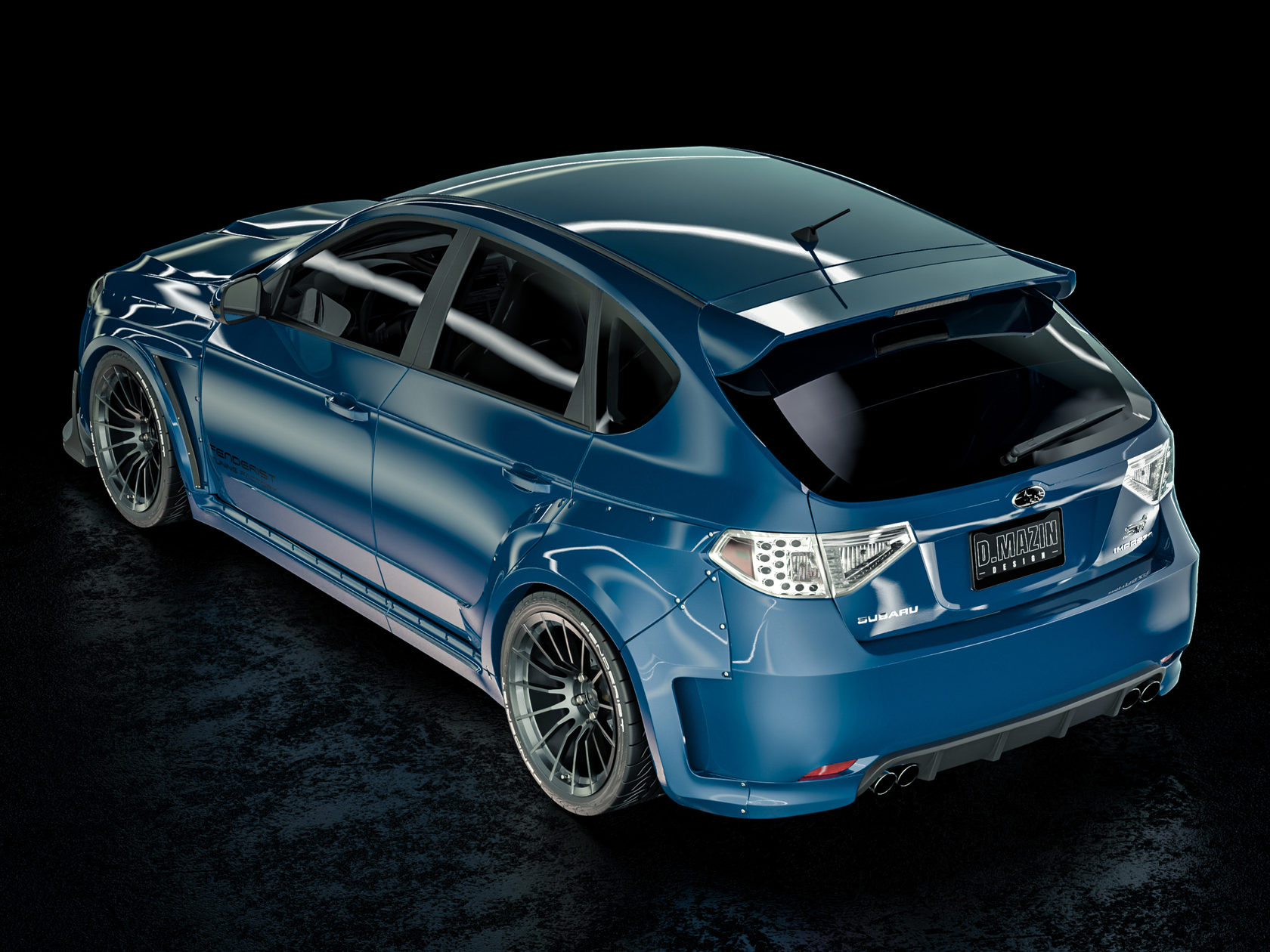 Full FENDERIST SPEC S Set / WIDE BODY KIT SUBARU IMPREZA GT/WRX GH# 07-12