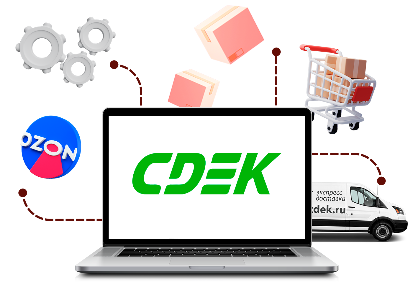 Доставка заказов RealFBS Озон - CDEK грузоперевозки для продавцов Ozon