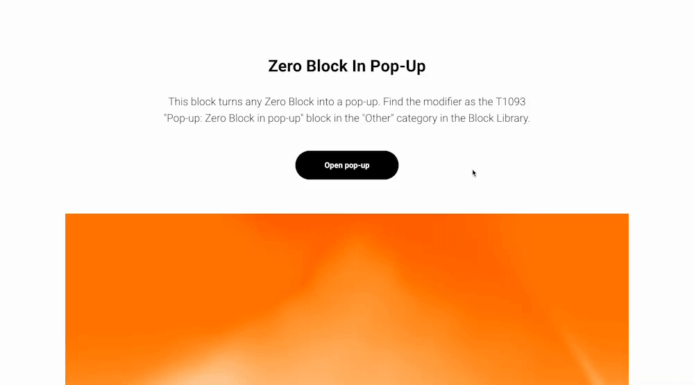 Zero Block In Pop-Up: New T1093 Block In The Tilda Library
