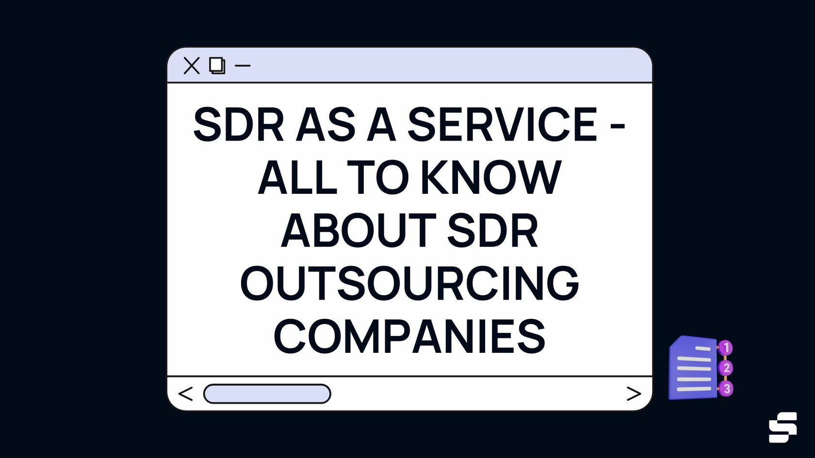 SDR as a Service - All to Know About SDR Outsourcing Companies