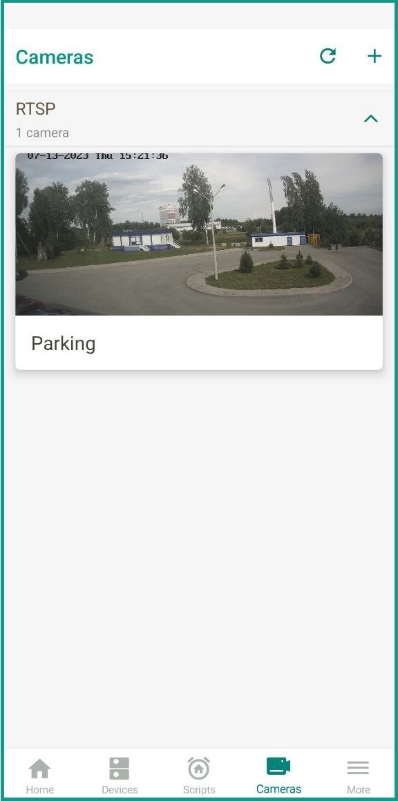 RTSP-camera registration