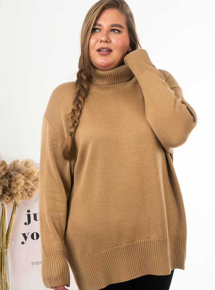 Джемперы и свитеры Plus Size, купить женские водолазки больших размеров ...