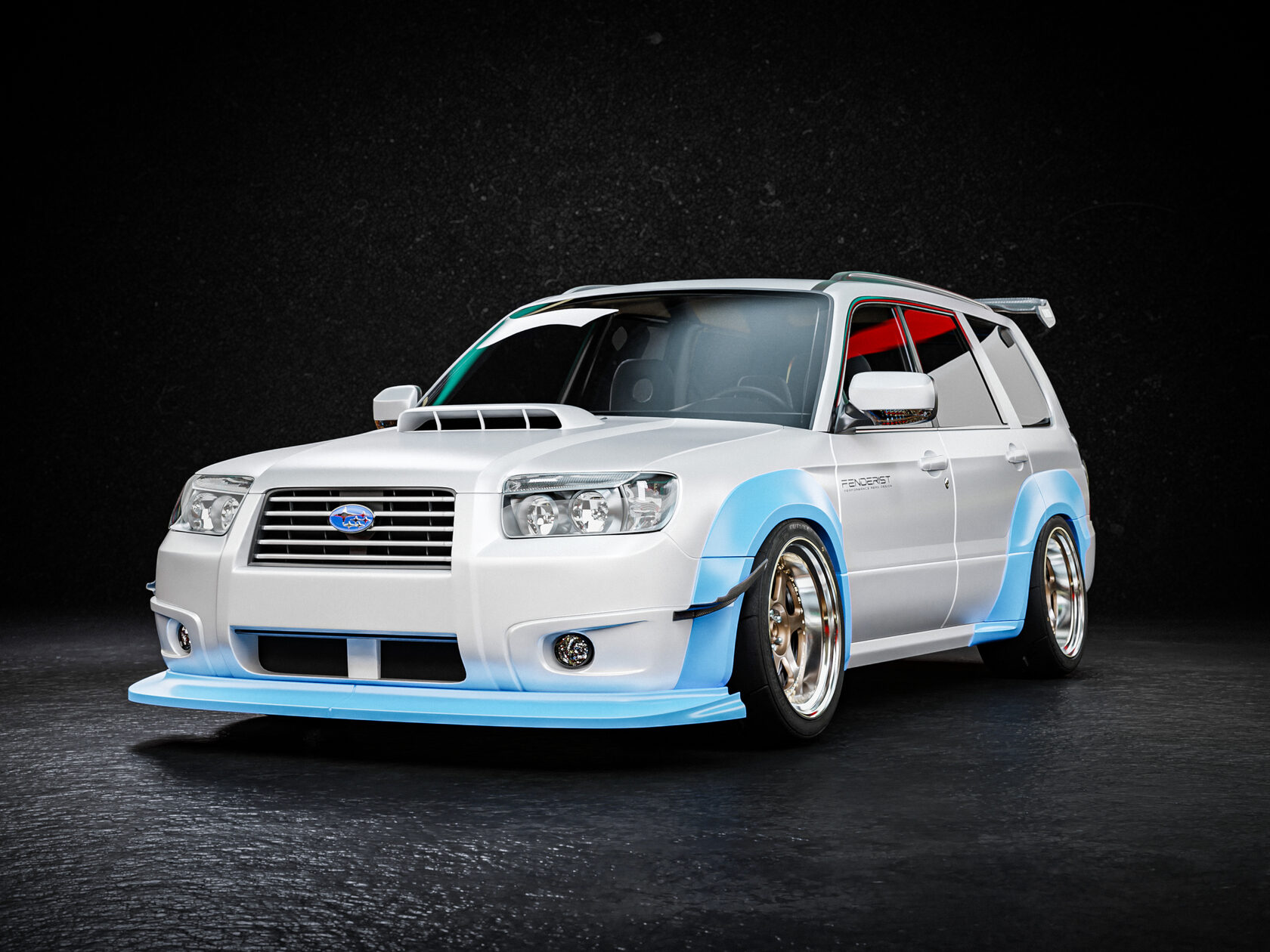 FENDERIST SPEC S Fender Flares Set 30mm / Wide Body Kit SUBARU FORESTER ...