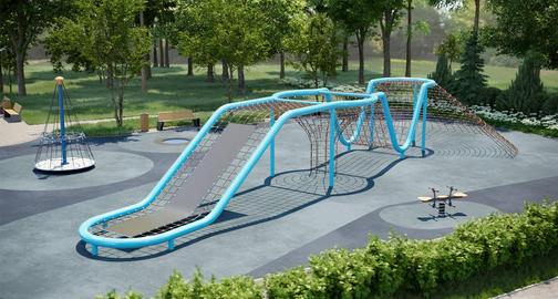Купить большие канатные комплексы для детских площадок для улицы от ...