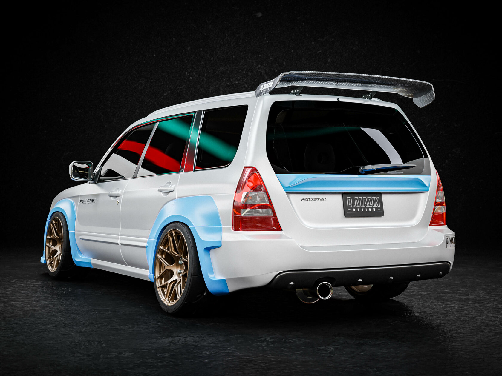 FENDERIST SPEC S Fender Flares Set 30mm / Wide Body Kit SUBARU FORESTER ...