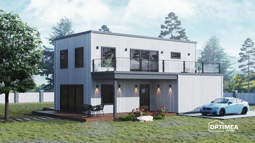 Bygga hus stomme 130 kvm - "Dimano" | Optimea