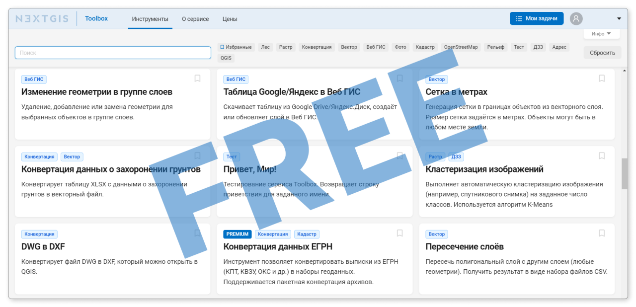 NextGIS Toolbox – набор бесплатных онлайн-инструментов геообработки