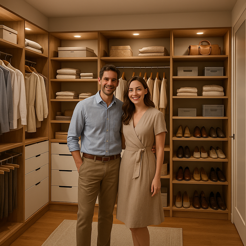 Garde-robe sur mesure pour couple à Montréal