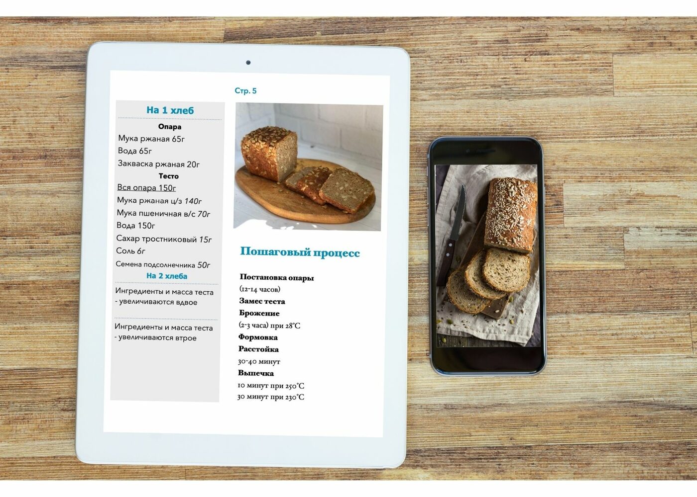 Книга "5 лучших рецептов цельнозернового хлеба"
