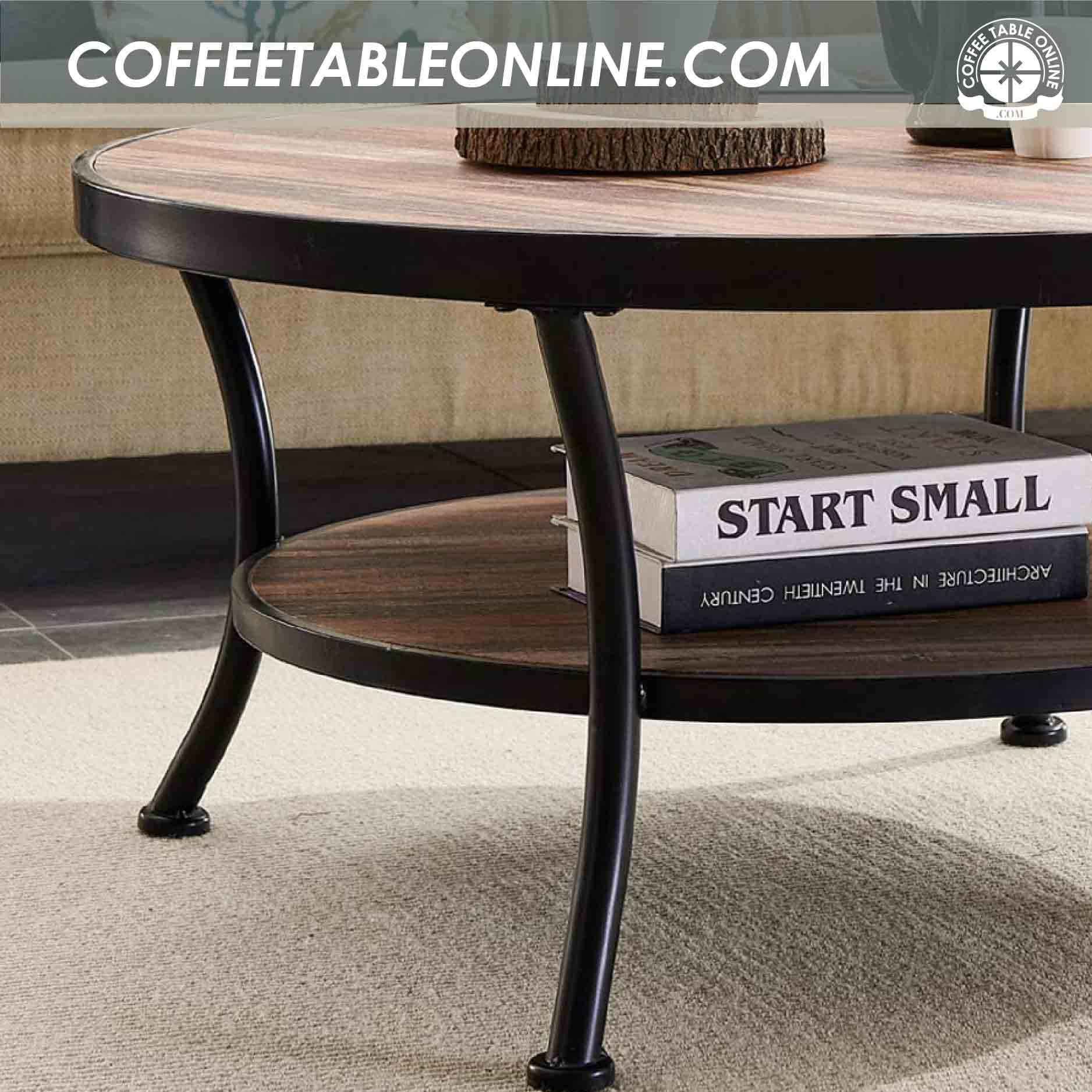 Round Wooden and Rustic Coffee Tables