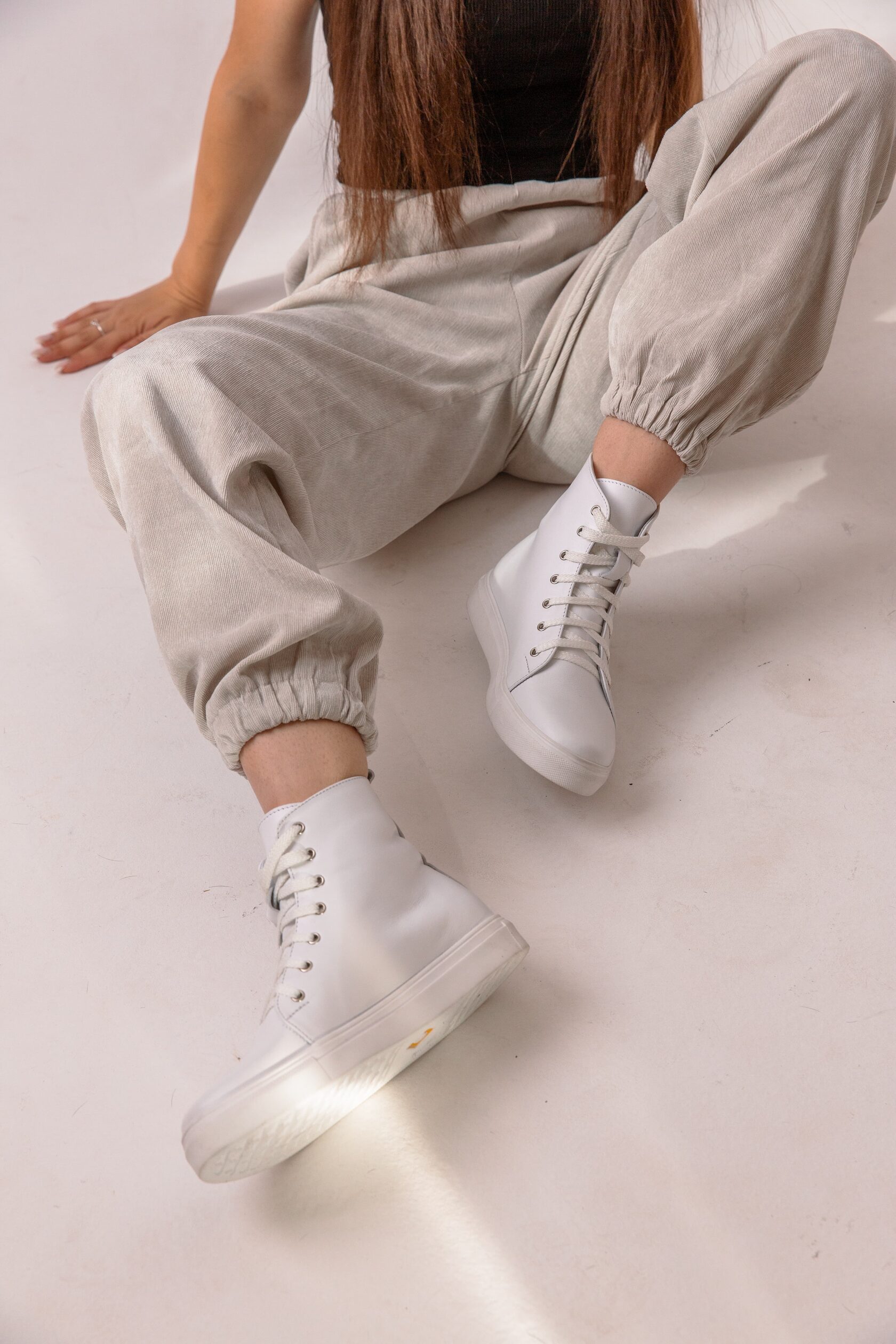 Кеды из натуральной кожи белый