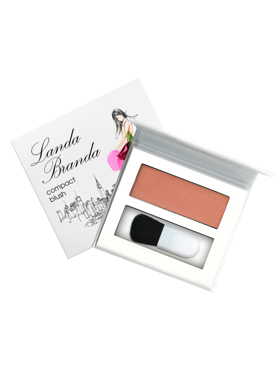 Румяна compact blush с кисточкой тепло