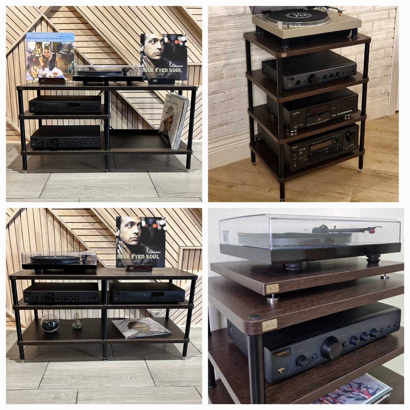Серия Венге — аудиостойки, тумбы и подставки для проигрывателя винила — Joy audio
