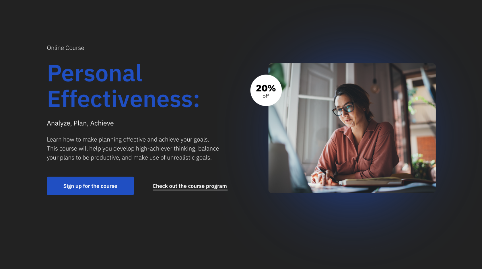 Personal Effectiveness: Analyze, Plan, Achieve