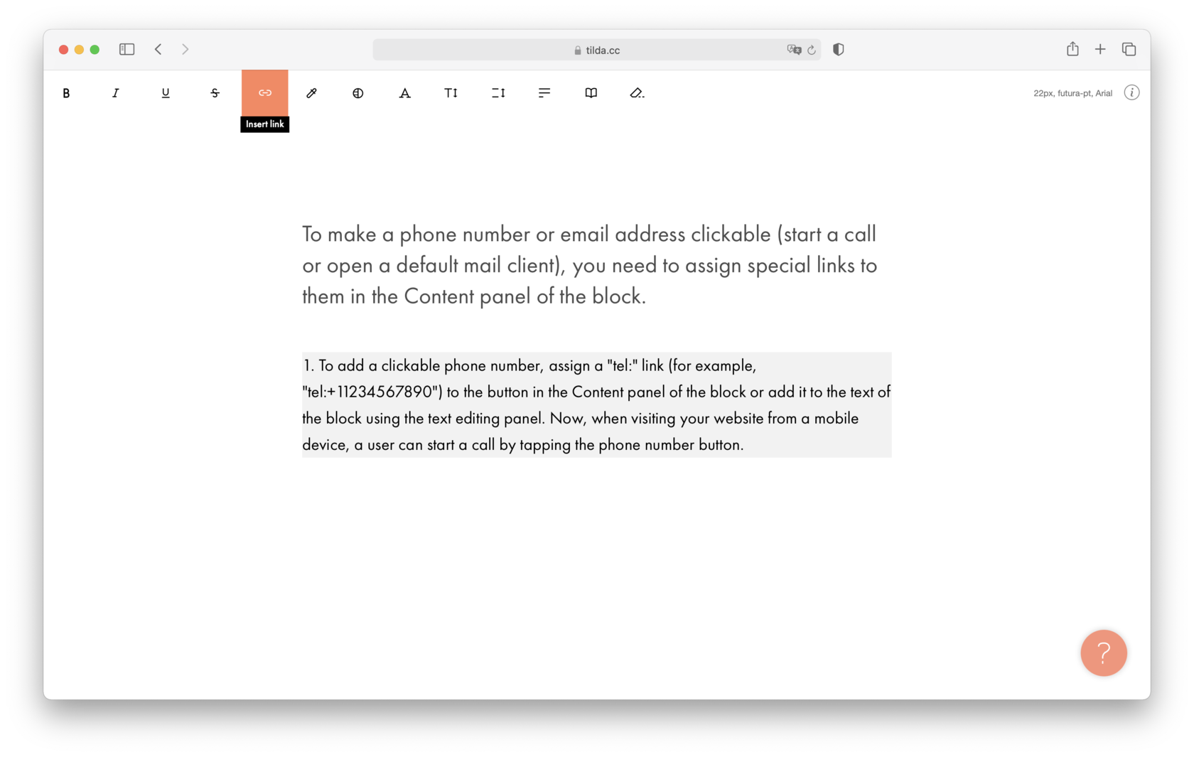 How To Add Clickable Phone Numbers and Emails │ Tilda Help Center