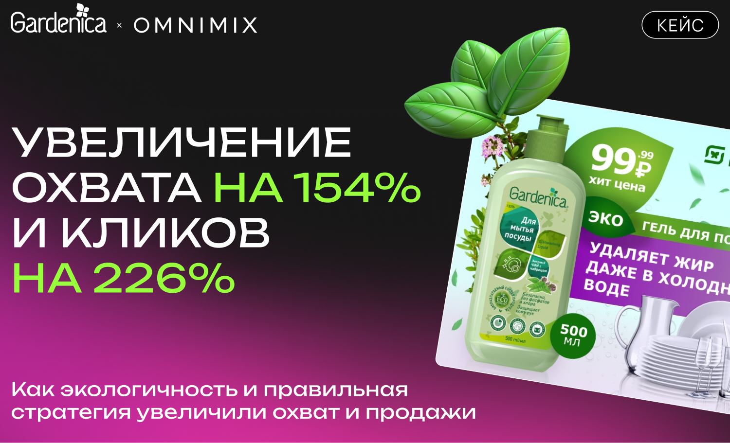 Кейс OMNIMIX и Gardenica: увеличение охвата на 154% и кликов на 226%
