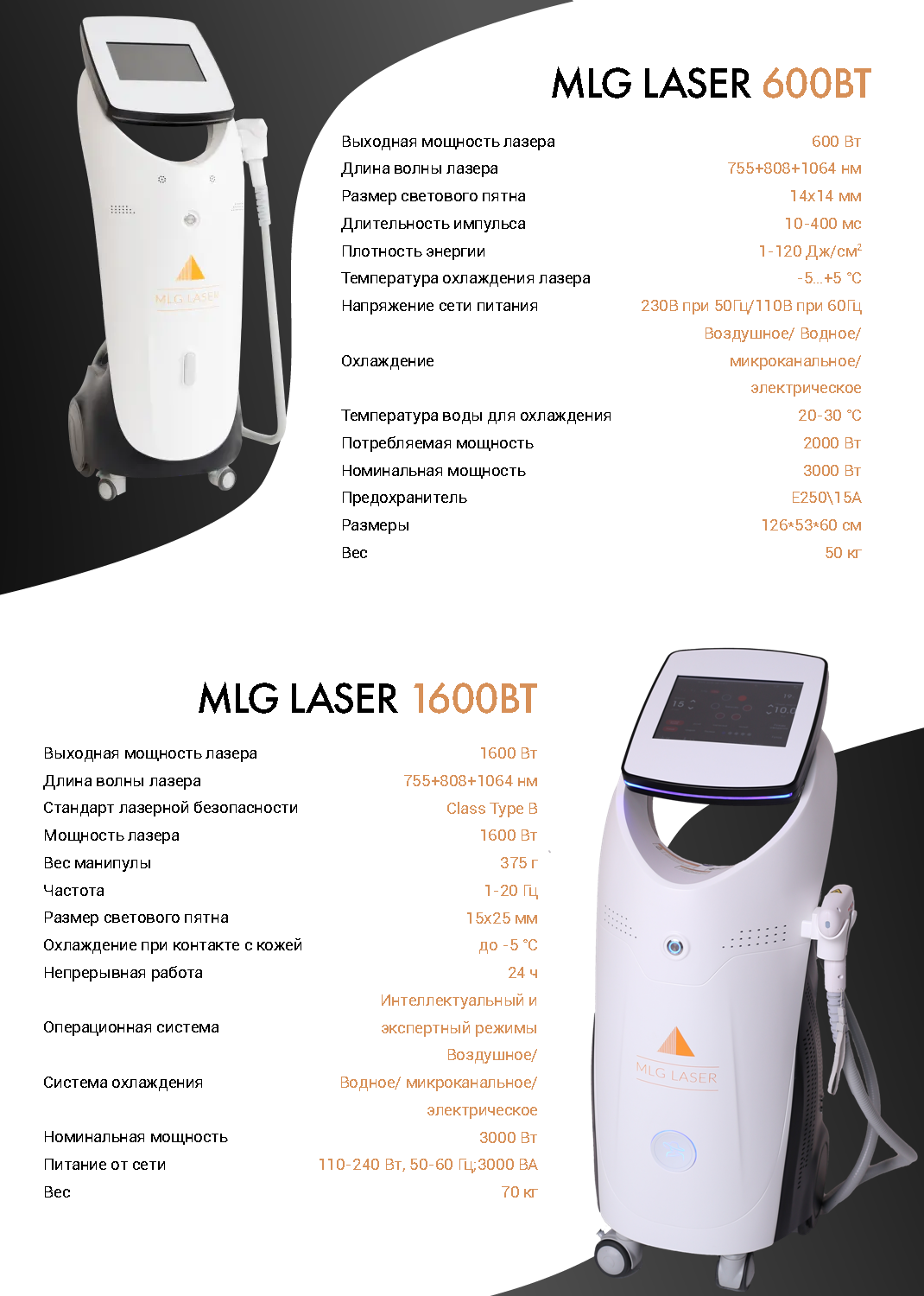 Высокотехнологичный аппарат для лазерной эпиляции - MLG Laser