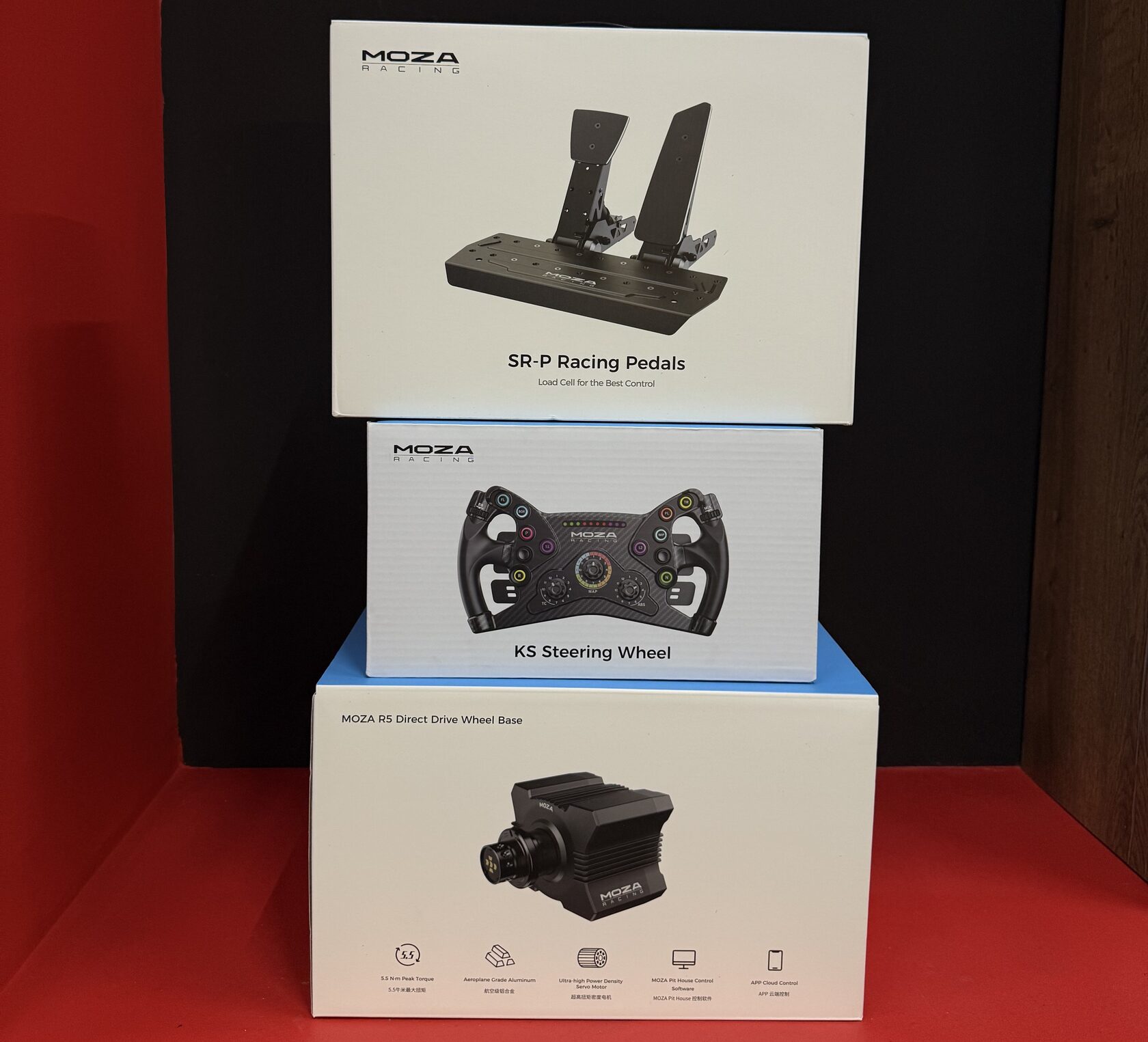 Moza R5 Bundle со штурвалом KS и педалями SR-P