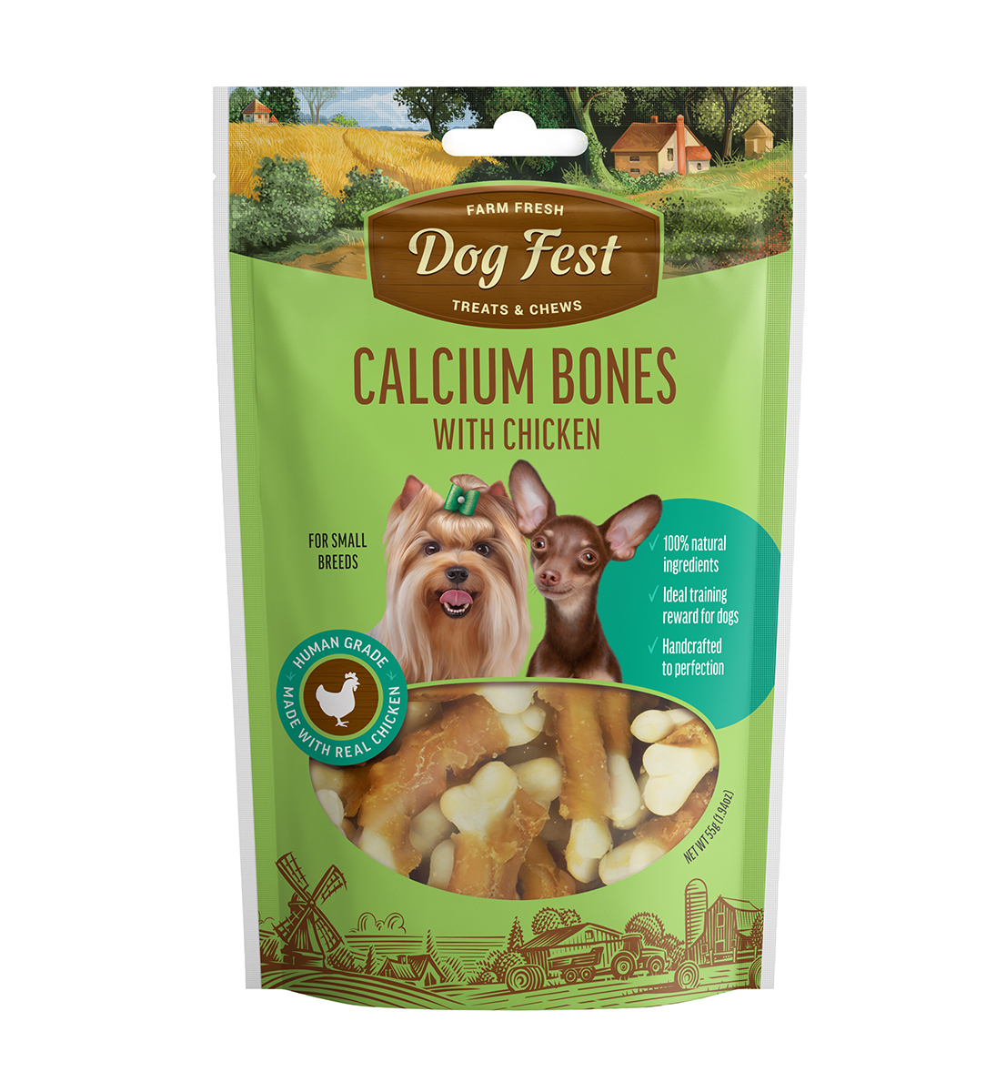Calcium bones with chicken for small breeds / Dog Fest
