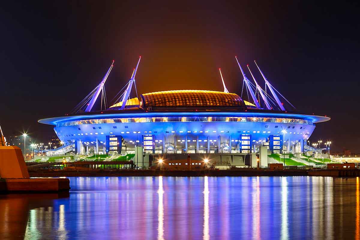 Gazprom Arena Saint Petersburg Stadium (FC Zenit Arena) on Krestovsky ...