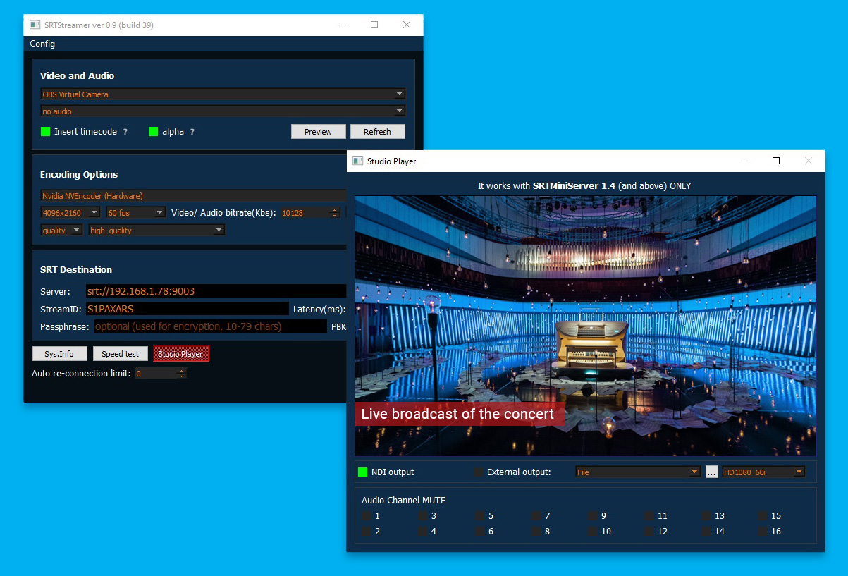 SRT Streamer Lite: details