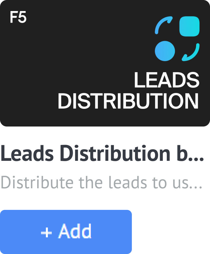 The «Leads distribution» User Manual
