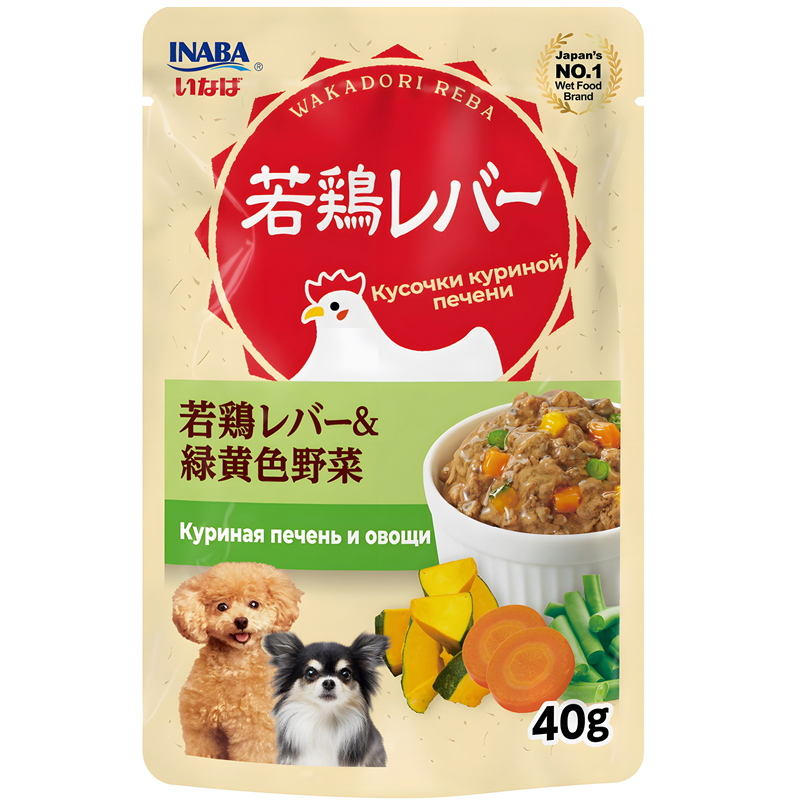 Inaba| Влажный корм для щенков и собак из куриной печени Wakadori Reba ...