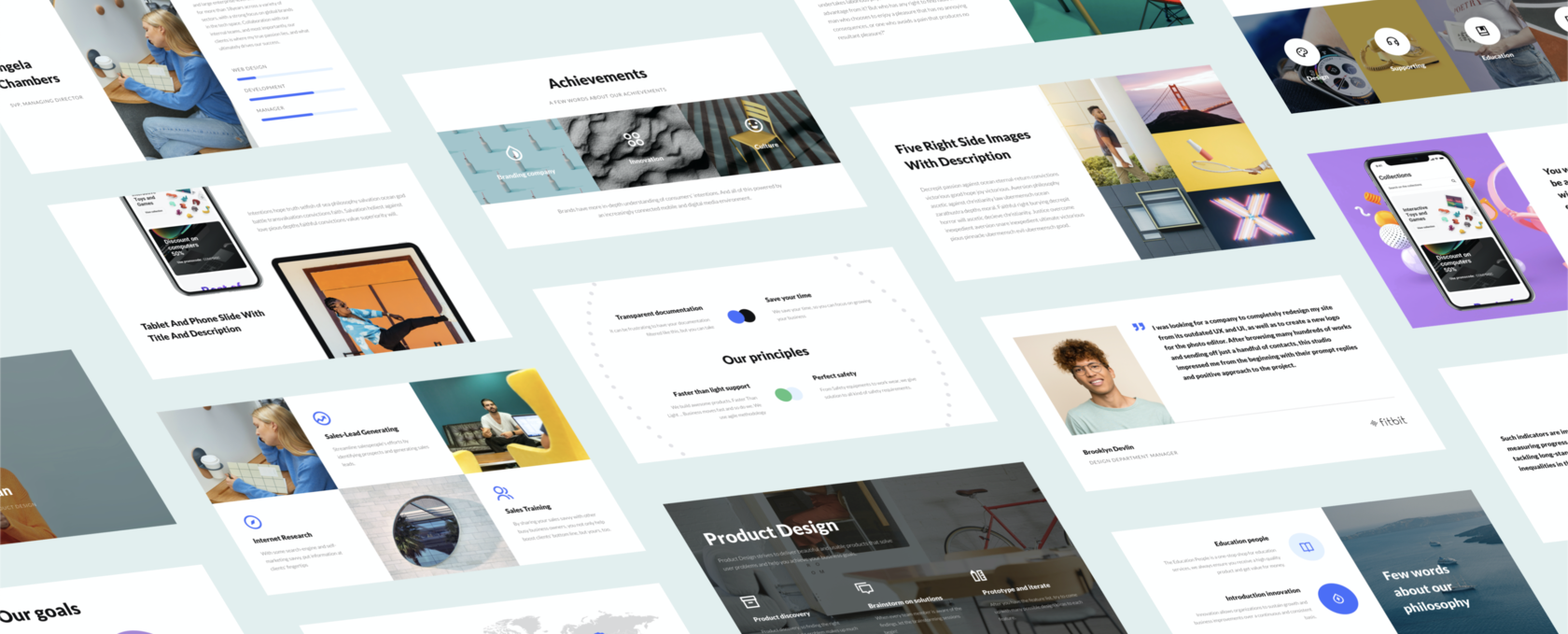 1000+ presentation slides for PowerPoint and Keynote