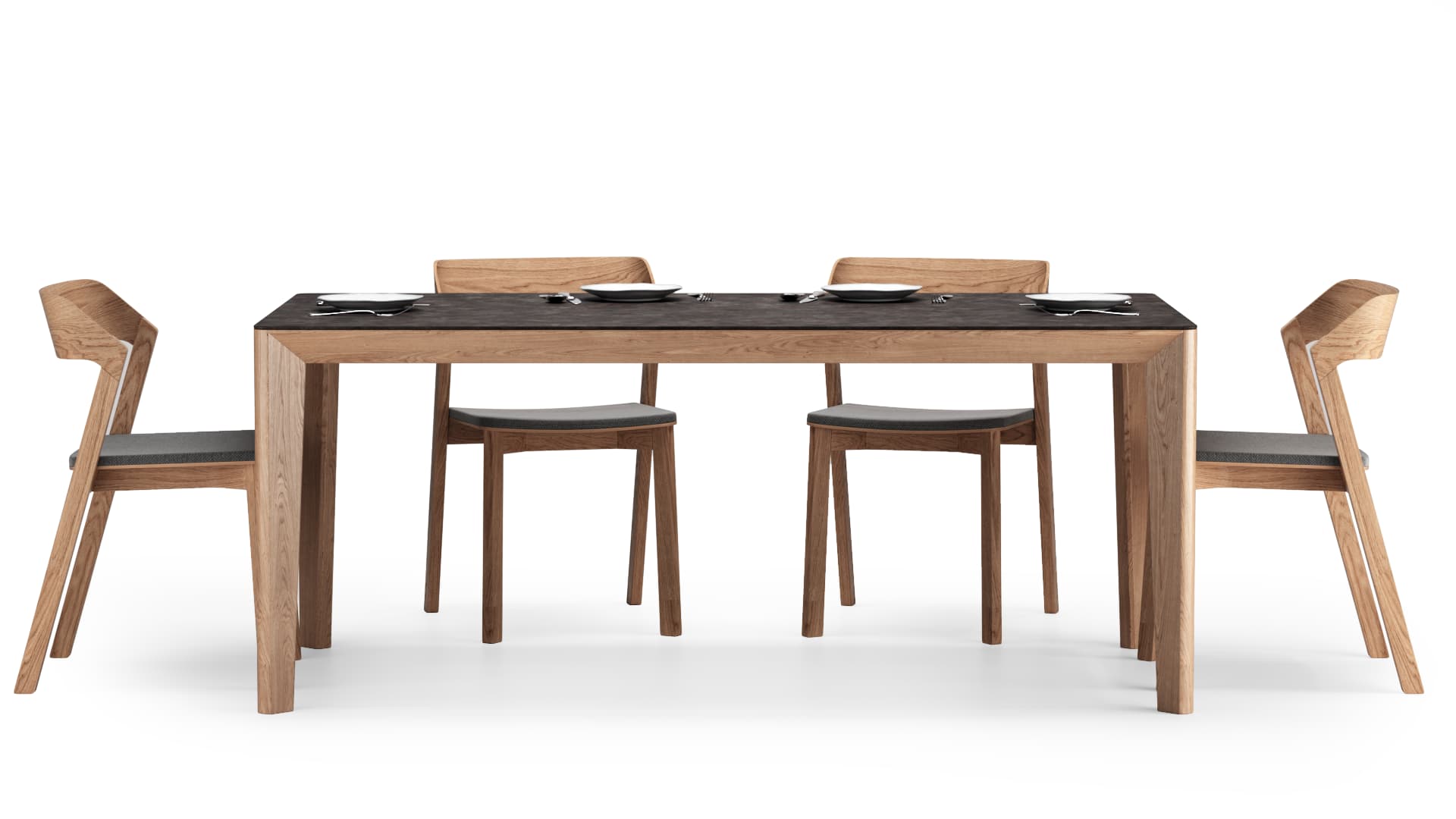 Каталог мебели: стулья и столы из дуба от компании Gatura Design