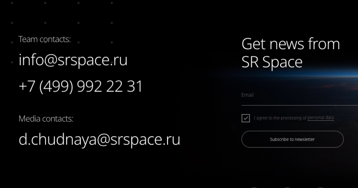 The contact information of SR Space