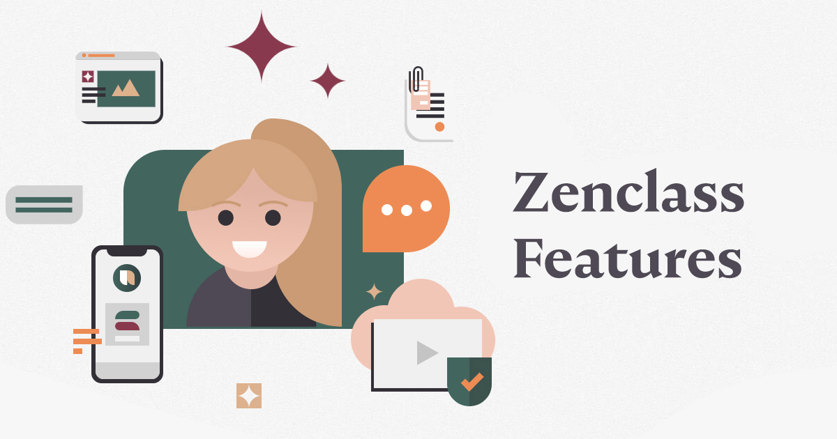 Platform features for online courses: Zenclass
