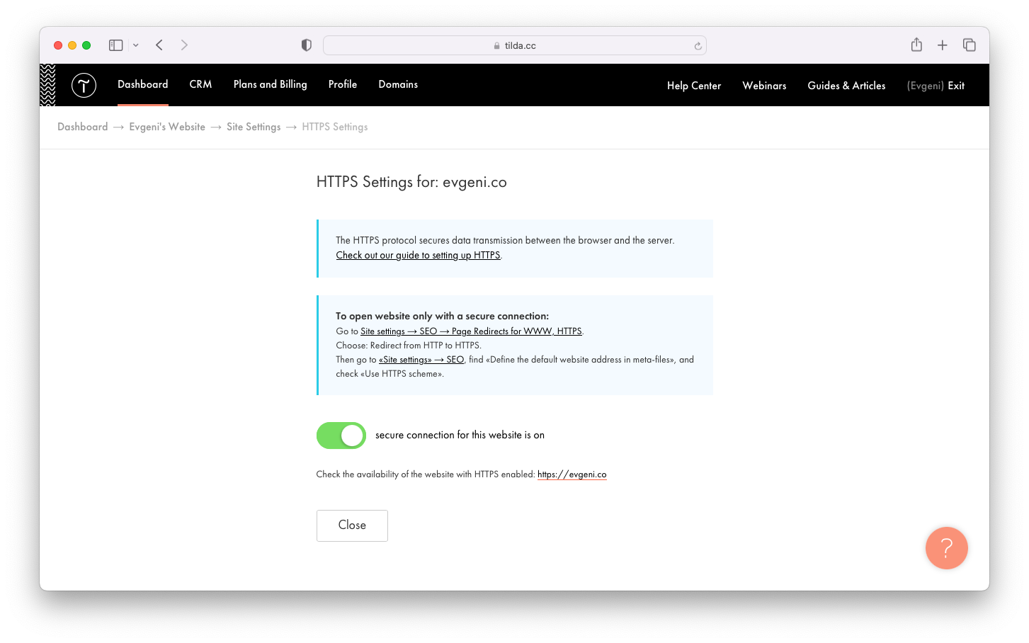 How To Set Up HTTPS On Your Website │ Tilda Help Center