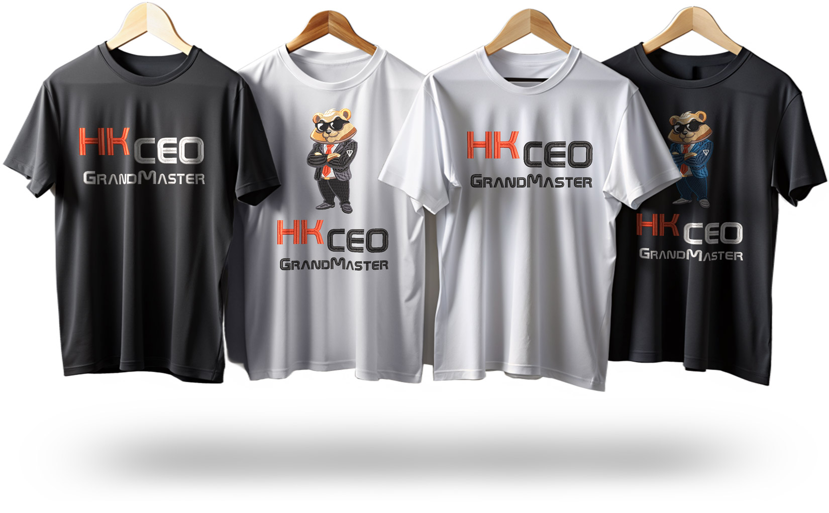 Hamster Kombat GrandMaster - машинная вышивка с хомяком на одежде