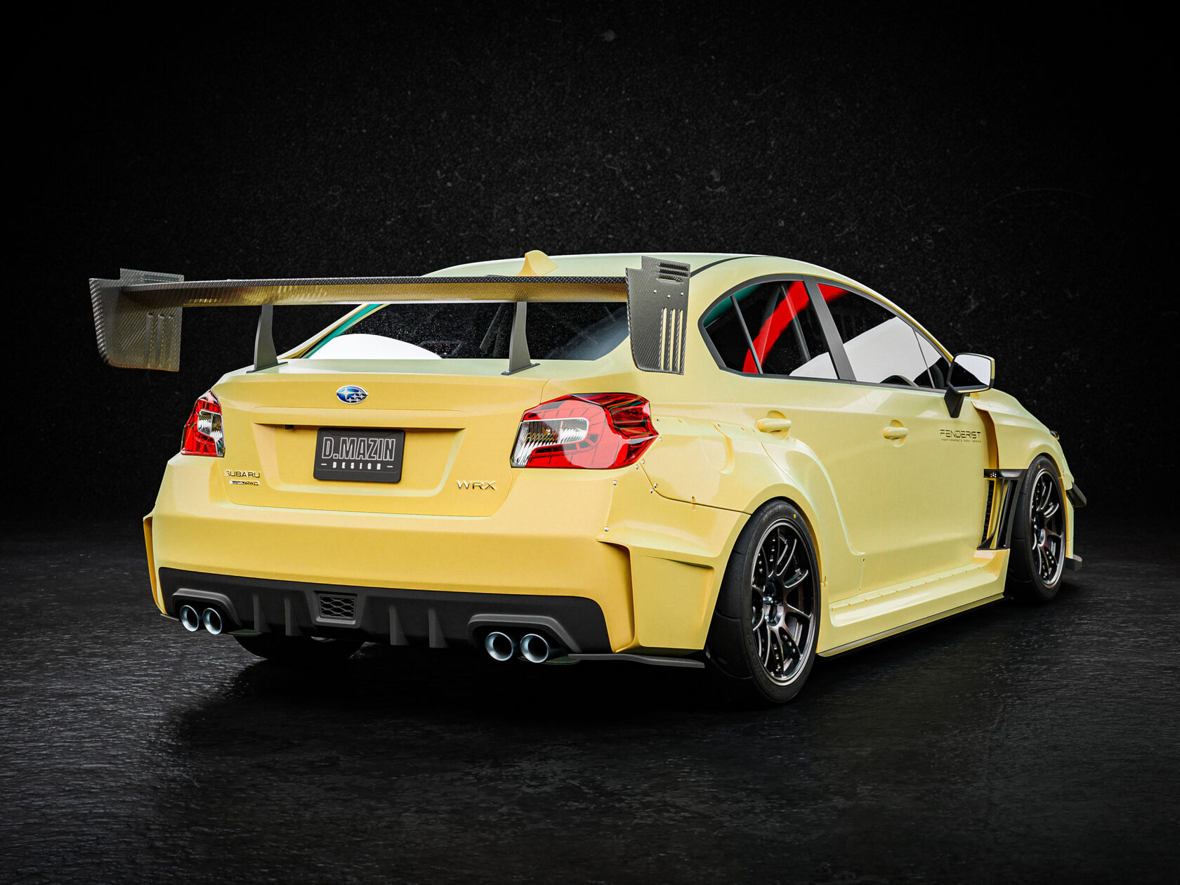 Full FENDERIST SPEC R kit / WIDE BODY KIT Subaru Impreza WRX STI 14-17