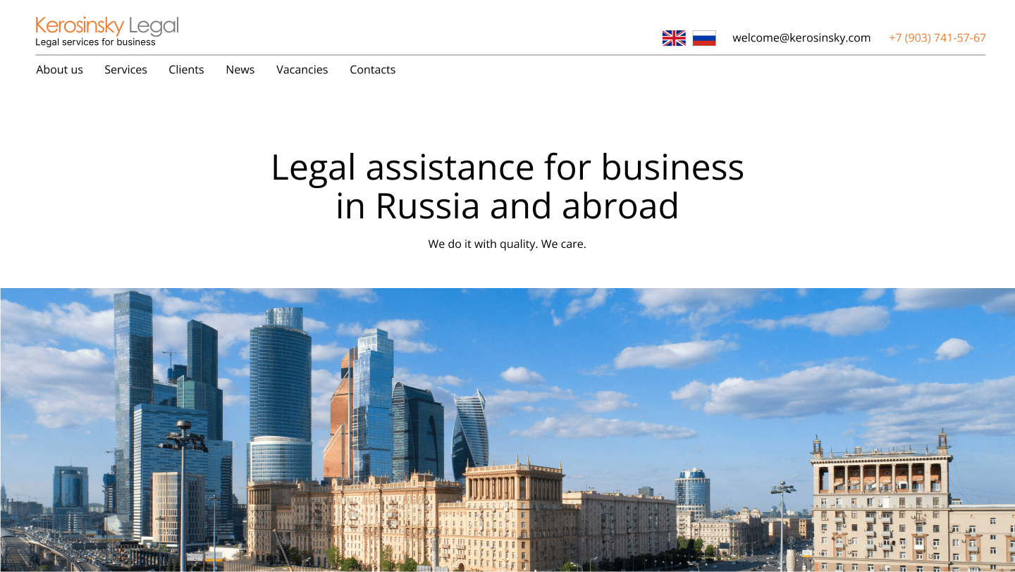 Legal assistance for business in Russia and abroad