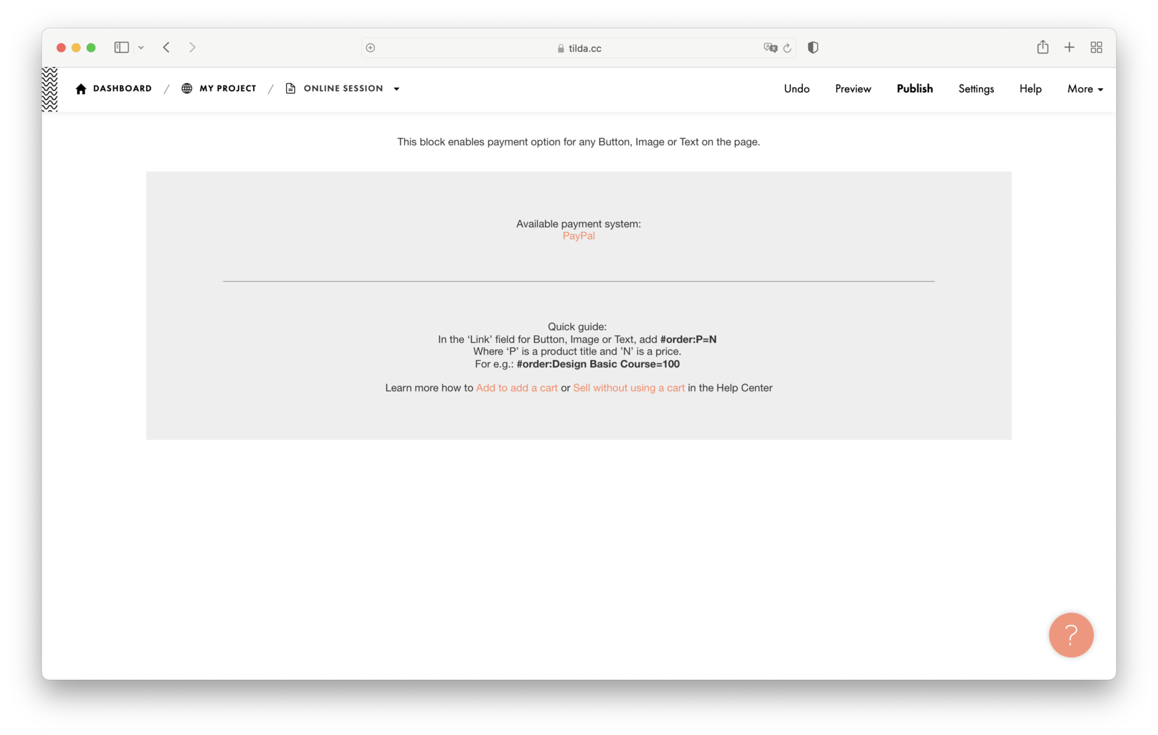 How to Sell a Single Product or Service │ Tilda Help Center