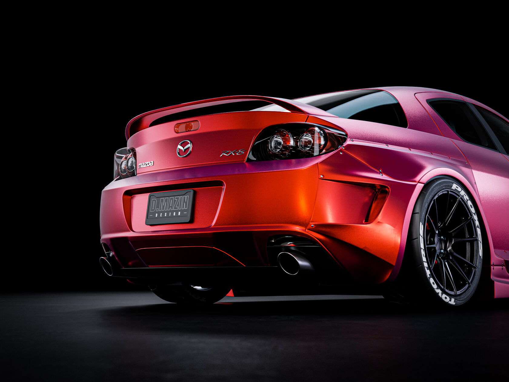 FENDERIST SPEC S 50mm fender flares kit / WIDE BODY KIT Mazda RX-8 2008 ...