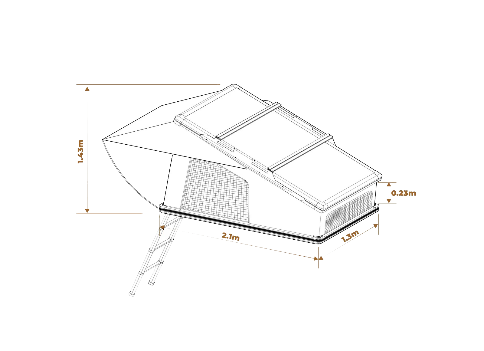 Палатка на крышу TRINITY NEO