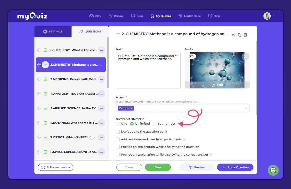 What’s New on myQuiz