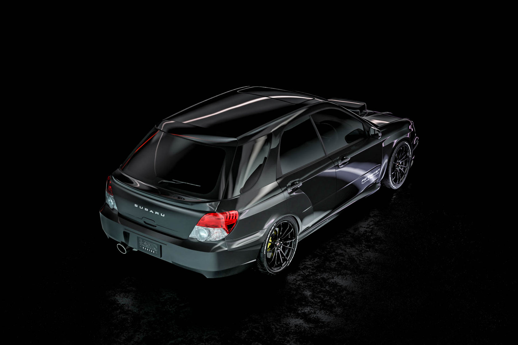 Rear Fender Flares Set for STI front SUBARU IMPREZA WAGON (WRX/WRX STI ...