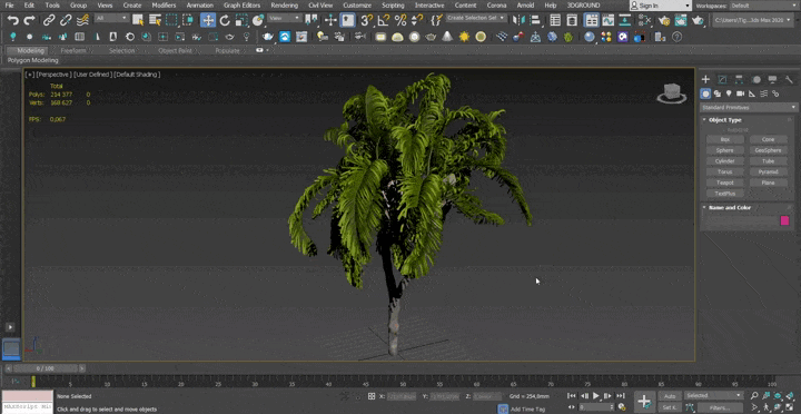 Преобразование в прокси–объекты через Corona и VRay Proxy в 3ds Max