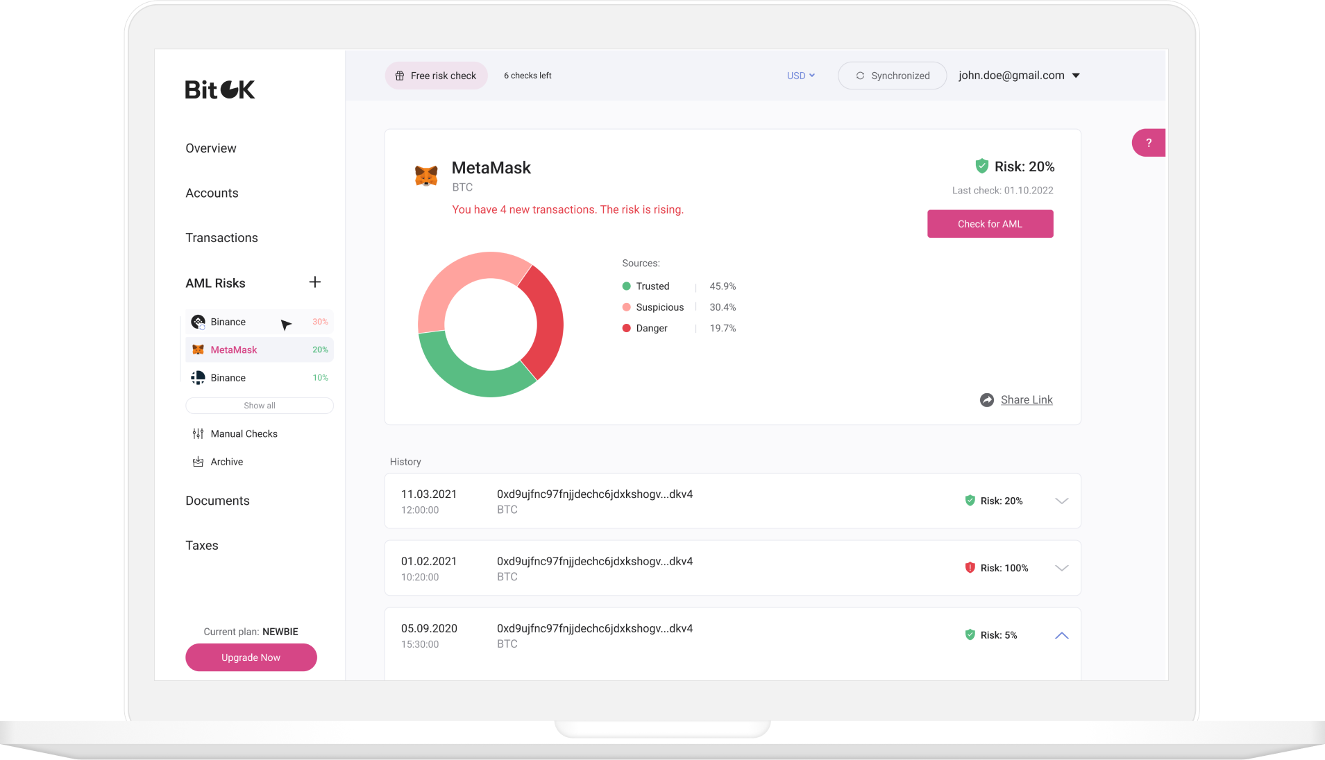 BitOK: Crypto Tax and Portfolio tracker