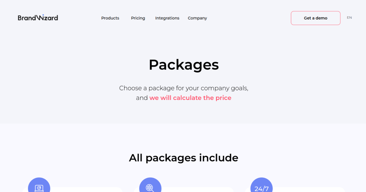 BrandWizard packages and FAQs